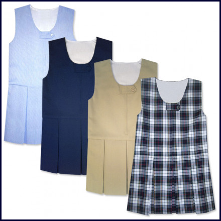 Vicki Marsha Uniforms Zip Front Shift with Box Pleat Skirt - Preschool ...